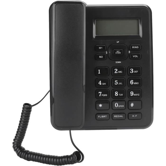 Téléphone De Bureau Kx‑T6001Cid Téléphone Fixe Maison Filaire Fixe Bureau Bureau Filaire ...