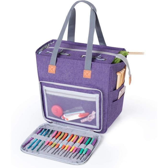 Sac A Tricoter, Sac Pelote De Laine, Sac À Projet Tricot Pour Crochet ...