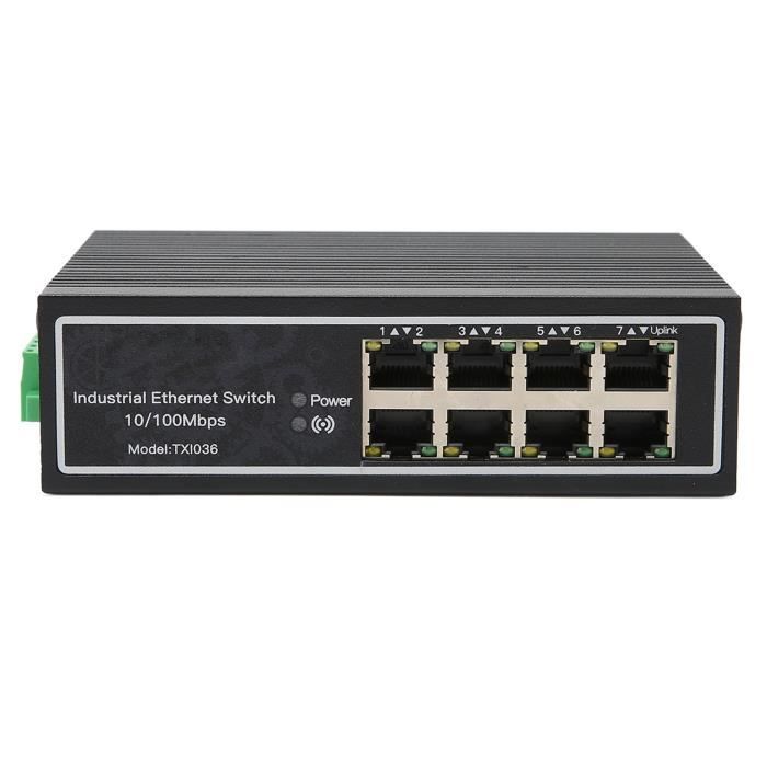 Duokon Commutateur Gigabit Ethernet Commutateur Ethernet 8 ports -40℃ à 85℃ 10/100Mbps 1.5W RJ45 ...
