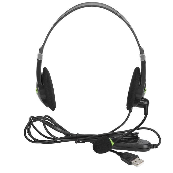 GOTOTOP Casque filaire USB Casque filaire SY440MV 3,5 mm/USB Casque d ...