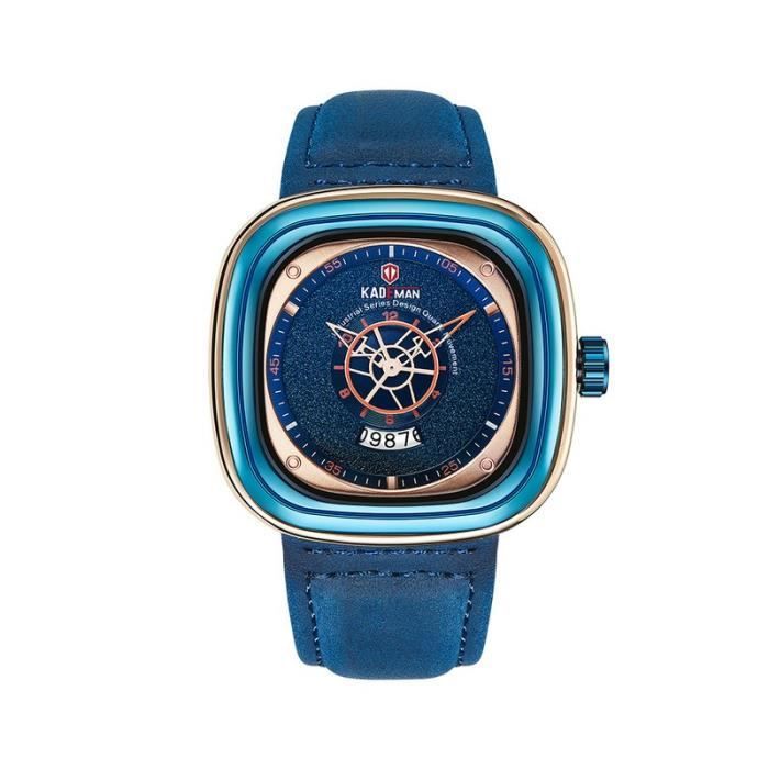 Montre Connectée KADEMAN Calendrier Mode Écran Carré Montre À Quartz ...