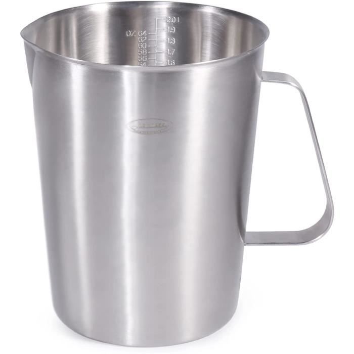 Verre Doseur - Limics24 - Lait Pichet Pot À Café Tasse Mesurer Acier ...