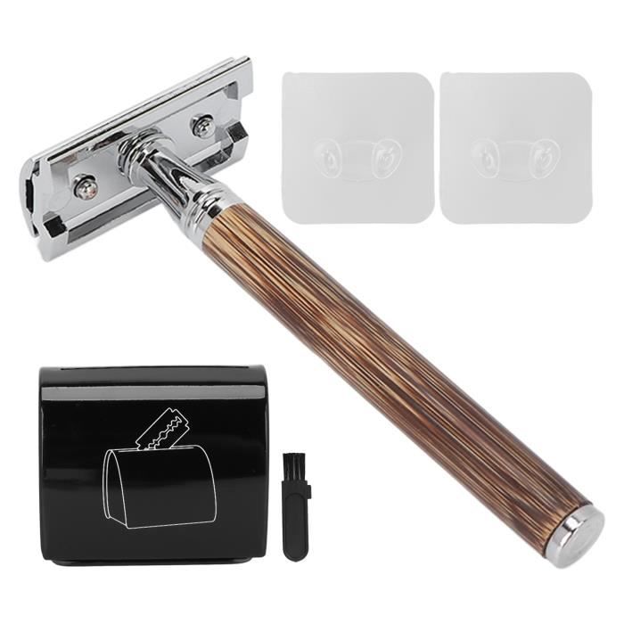 Ensemble de rasoir - MINIFINKER - Rasoir manuel en bambou - Double ...