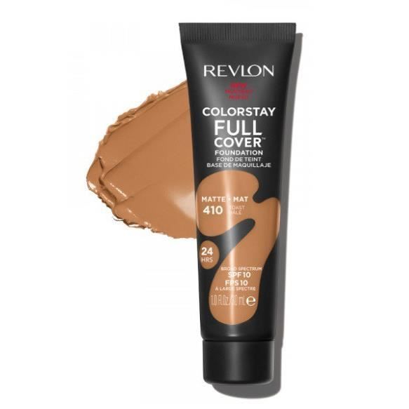 REVLON COLORSTAY BASE DE MAQUILLAJE COBERTURA TOTAL MATE 410 TOAST ...