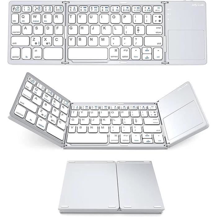 Clavier Bt Sans Fil Mini Clavier Pliant Clavier Bt Portable Ultra Mince ...
