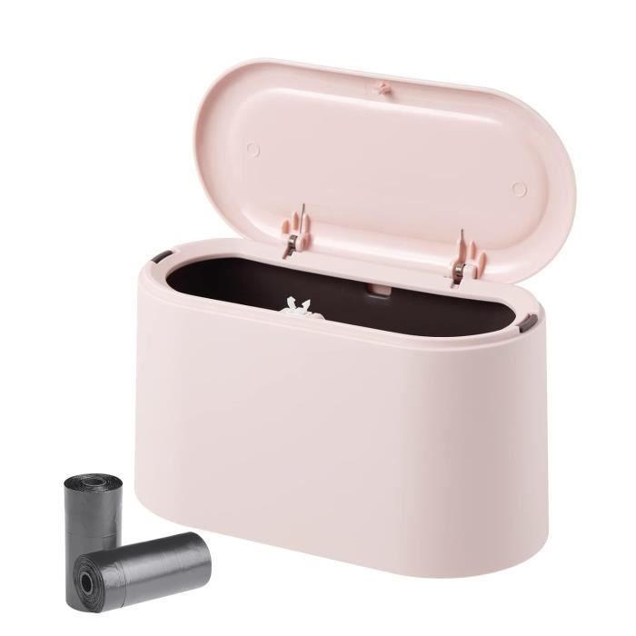 Poubelle De Table Avec Couvercle À Bouton-Poussoir, Mini Poubelle Avec ...