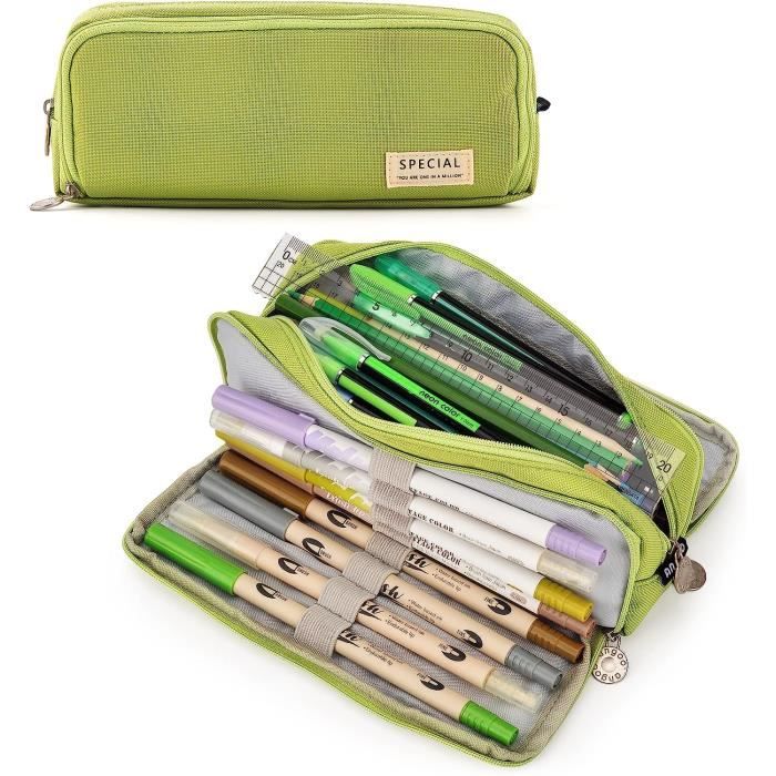 TOYESS Trousse Scolaire pour Fille & Garçon, Grande Trousse à Crayons 3 ...