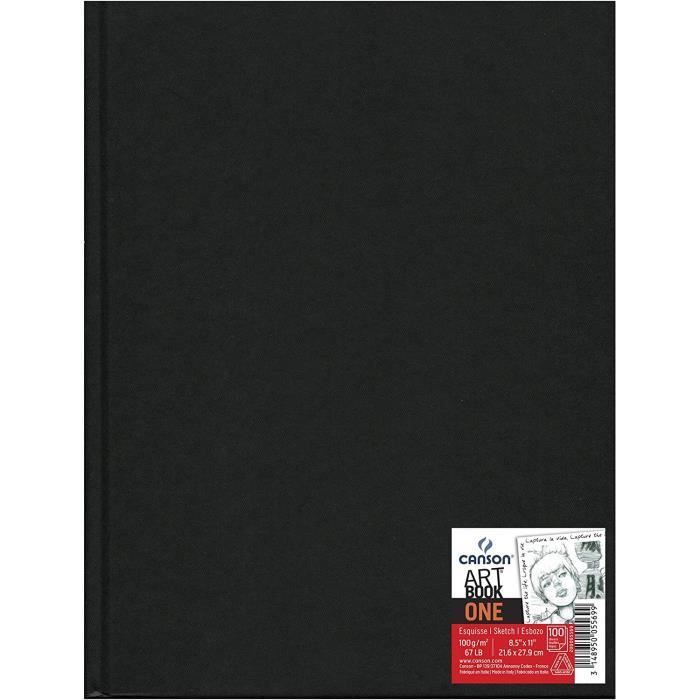 CANSON One Art Book - Carnet 196 pages - 21,6 x 27,9 cm - 100g-m² - Blanc29 - Cdiscount Beaux ...