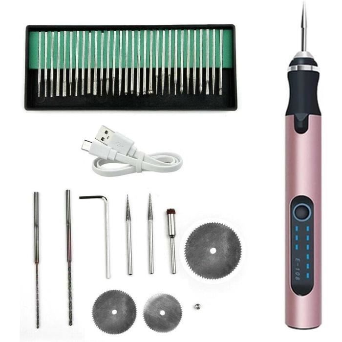 Mini Machine À Graver Électrique Sans Fil - Stylo De Gravure Rotatif ...