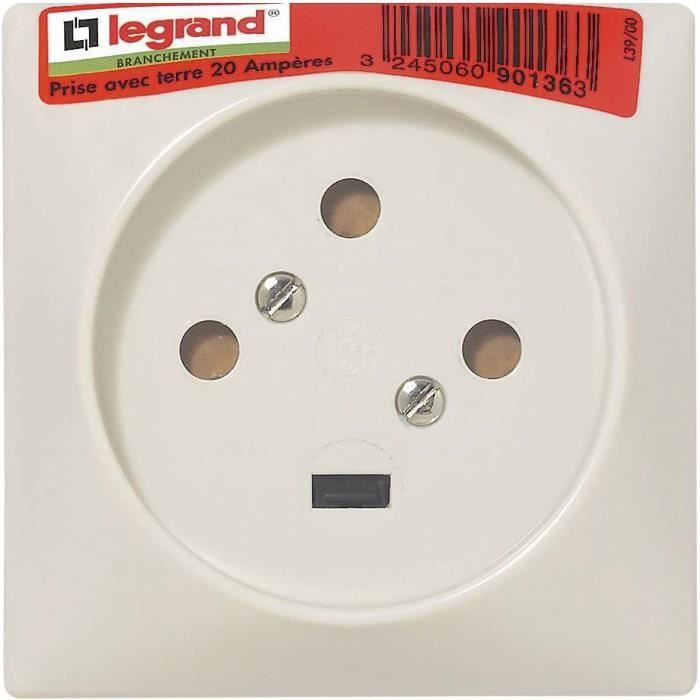 Prise De Puissance 20A Murale Avec Terre - Prise Monobloc - Plaque 80 X ...