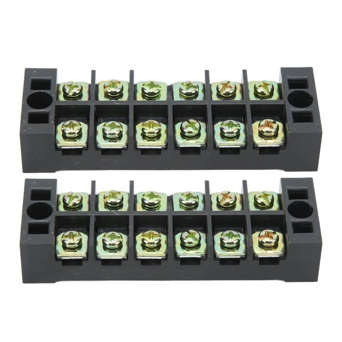 VBESTLIFE bornier de bloc de barrière métallique 2 pièces bornier TB ...