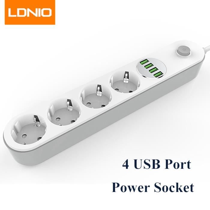 Prise de câblage 4USB multifonction, antidérapant, Standard européen, 2 ...