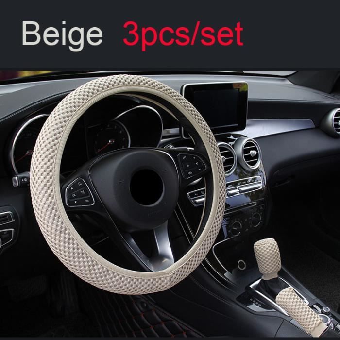 COUVRE-VOLANT,Beige 3pcs--Couvre volant universel en soie glacée ...