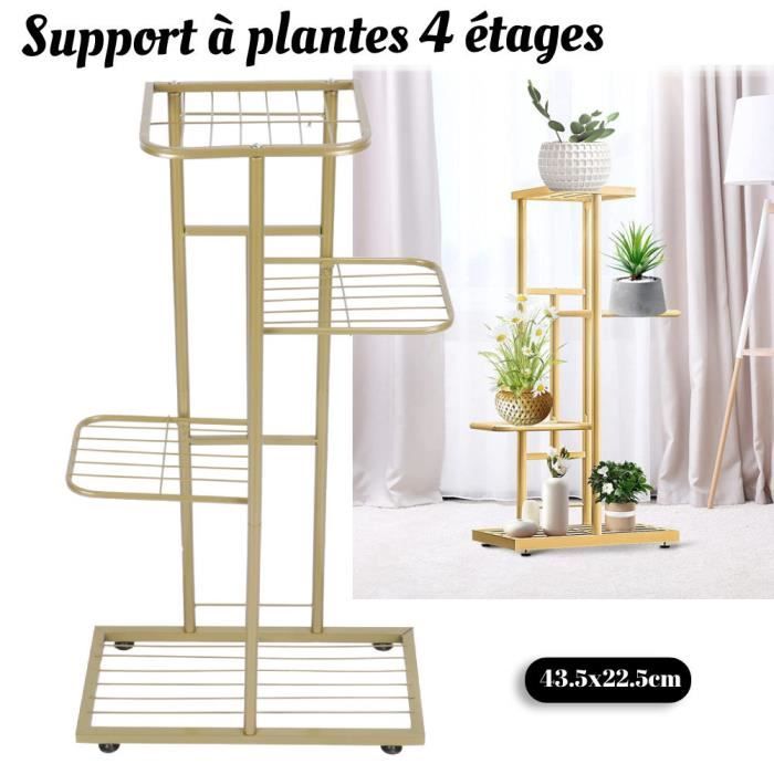 DAM- Support de plante en fer avec sac de vis et manuel d'instructions ...