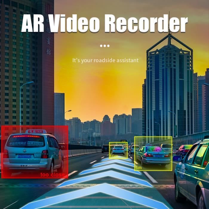 Avec carte 32G - caméra de tableau de bord ADAS DVR FHD 1080P pour ...