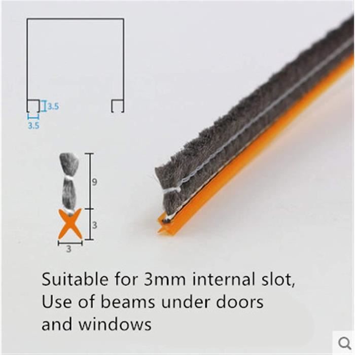 LcuilingBande de joint 10M 3x 9mm Gap d'étanchéité de la bande de ...