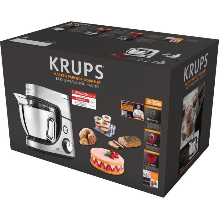 Robot de cuisine - KRUPS - KA 631D - 1100 W - 4,6 l - Fonction pulse ...