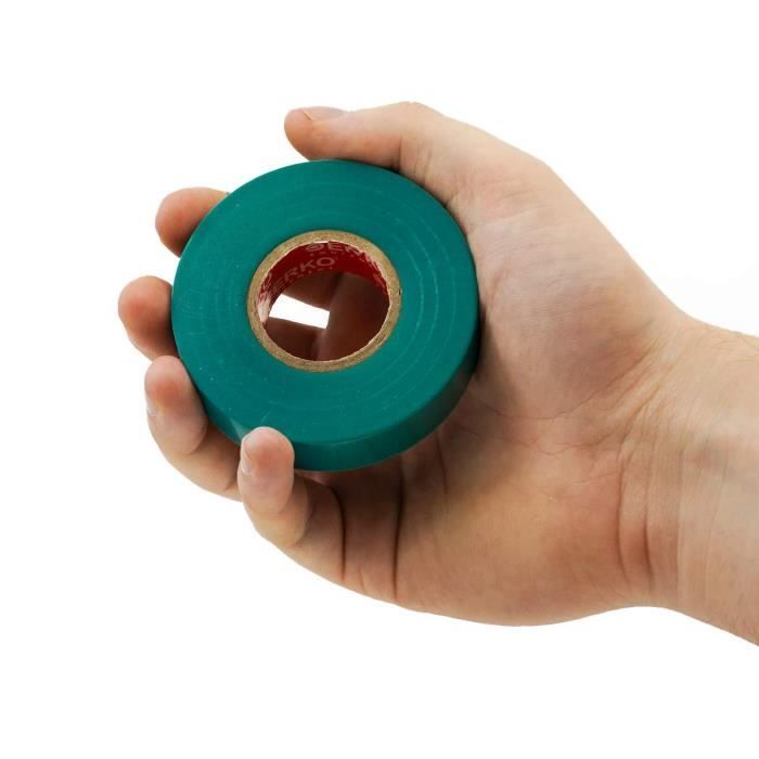 8 Unités De Ruban D'Isolation Électrique Vert 19 Mm X 20 M, Pour Isoler ...