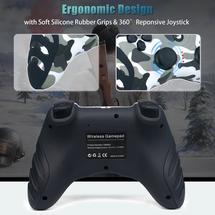 Manette Pc Sans Fil, Manettes Pc Ps3 Avec Hall Effect Joystick/Double ...