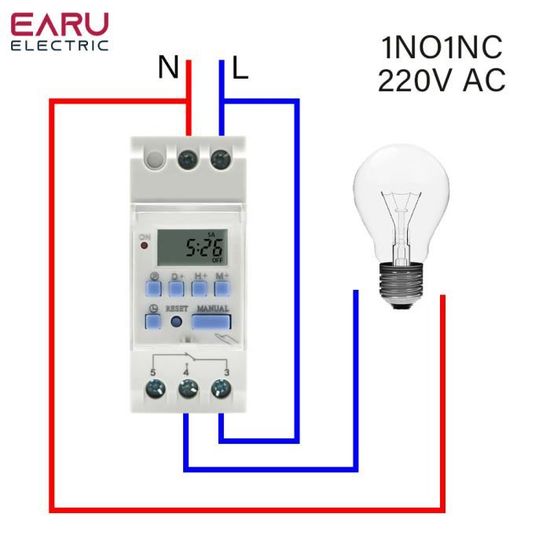 1NO1NC 220V CA - 30A - Thc15a Nouveau Type De Rail Din 2 Fils ...