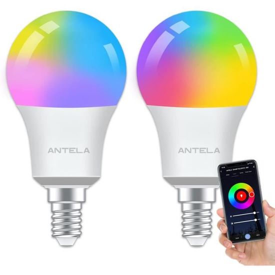 Ampoule Connectée Wifi E14 A60 9W Ampoule Led Intelligente Rgb+Cct 2700K-6500K Compatible Avec ...
