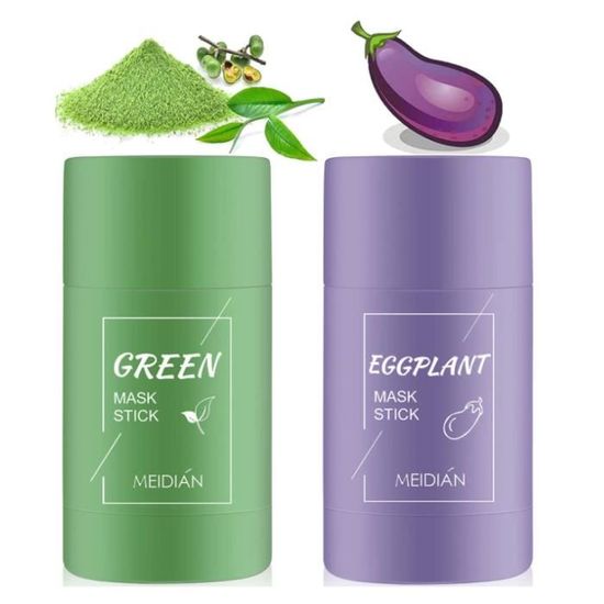 Masque Facial - Green Mask Stick - Thé Vert - Anti-acné - Points Noirs ...