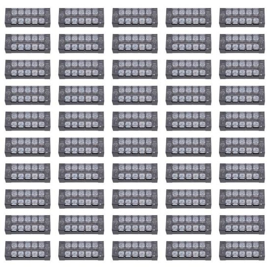 02 015 Borniers De Circuit Boîtier ABS 25A 600V TB-2505L Borniers à Vis ...