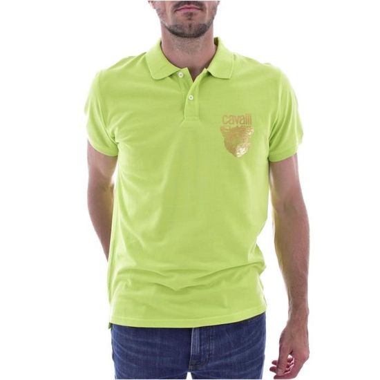 Polo coton tigre or - Cavalli Class - Homme Vert - Cdiscount Prêt-à-Porter