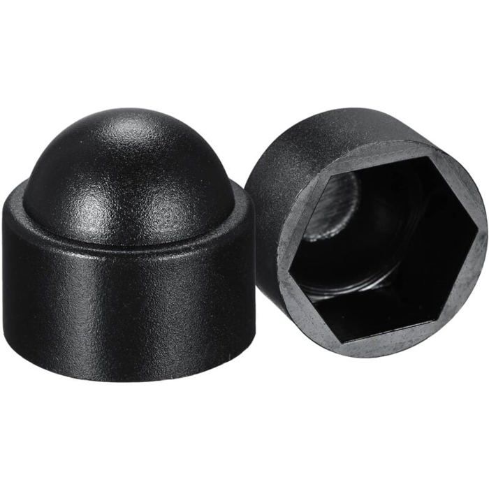 Cache vis écrou - 100 pièces, M8, clef 13mm, plastique - noir Étiquette ...
