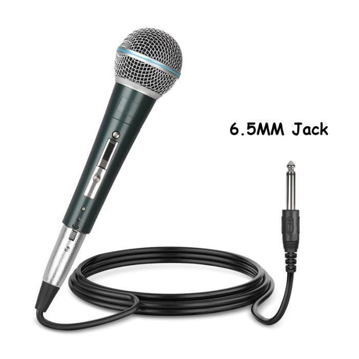 Prise jack 6,5 mm Microphone dynamique filaire à prise Jack, en métal ...
