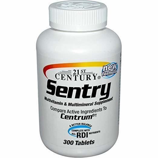 21st century vitamines sentry multivitamines et multiminéraux tabs, 300 ...