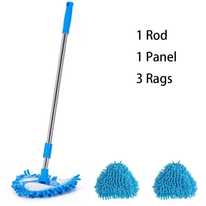 3 chiffons - Balai Serpillière À Tige Télescopique, Microfibre Rotative À 180 °, Outil De ...