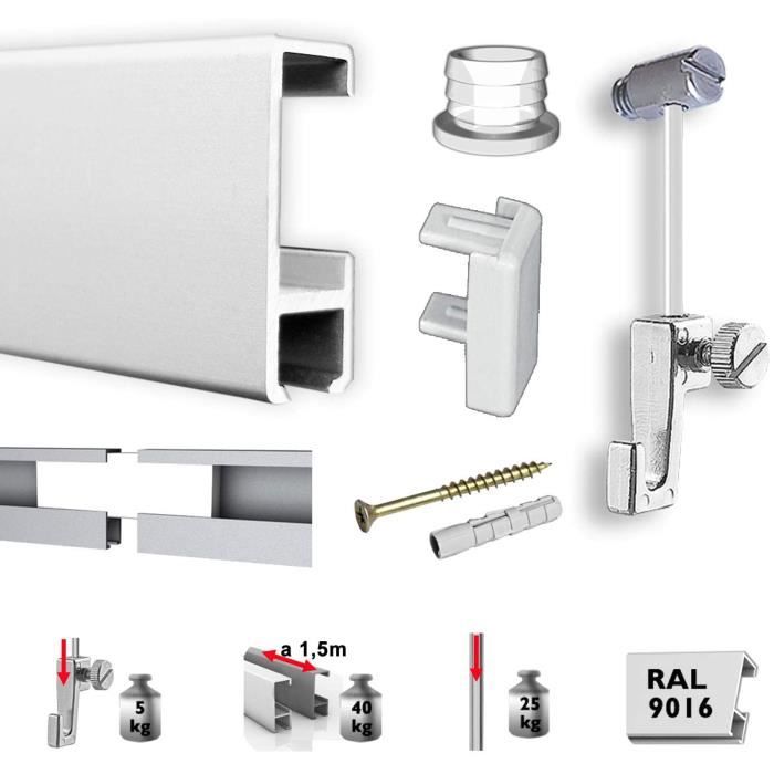 Unbekannt 9m Set Complet Rail pour Tableaux Rails pour Images et ...