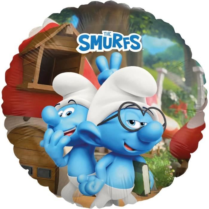 Ballon Gonflable Schtroumpfe - Diamètre 45 Cm - Coloré - Schtroumpf ...