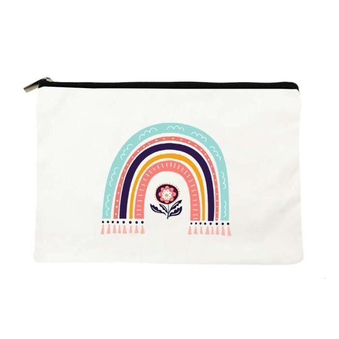 Trousse à stylo,Trousse de maquillage arc-en-ciel pour femmes,sac à ...