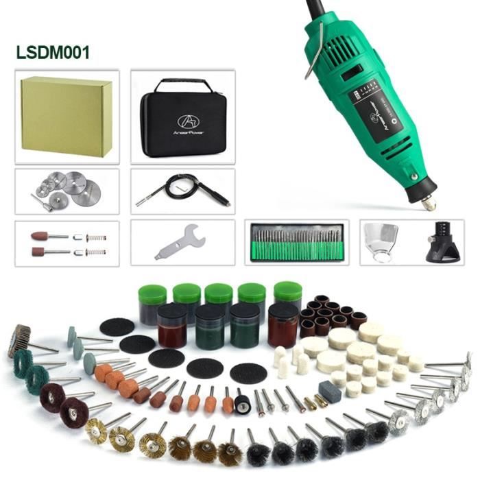EU - Lsxdm001 - Mini meuleuse électrique Dremel 180W, outil rotatif à 5 ...