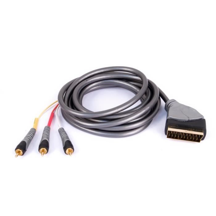 Câble Péritel / 3 RCA 3m PRO - Cdiscount Informatique