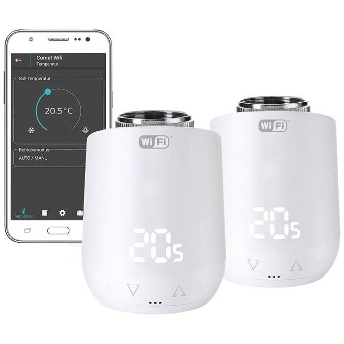 Comet WiFi Eurotronic 700223 Set tête thermostatique sans fil ...