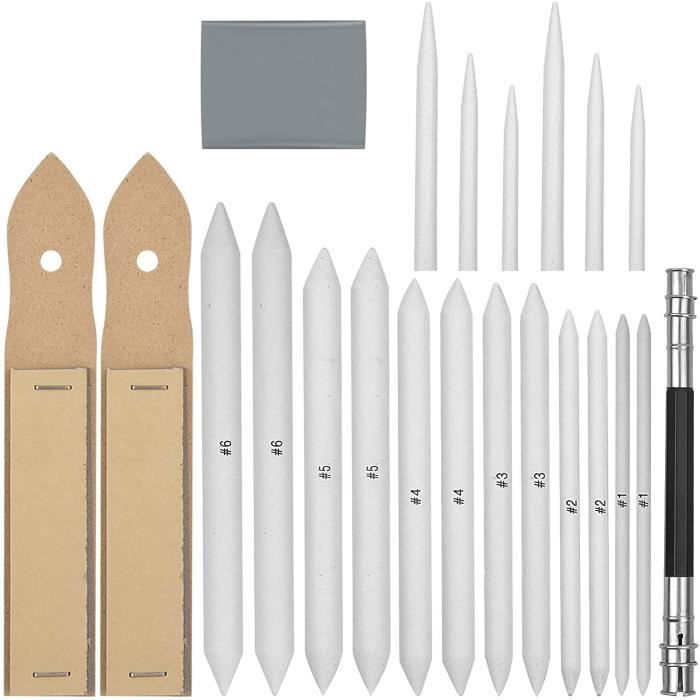 Lot de 22 Estompe en Papier Dessin - HAOPYOU - Kit de dessin - Outil d ...