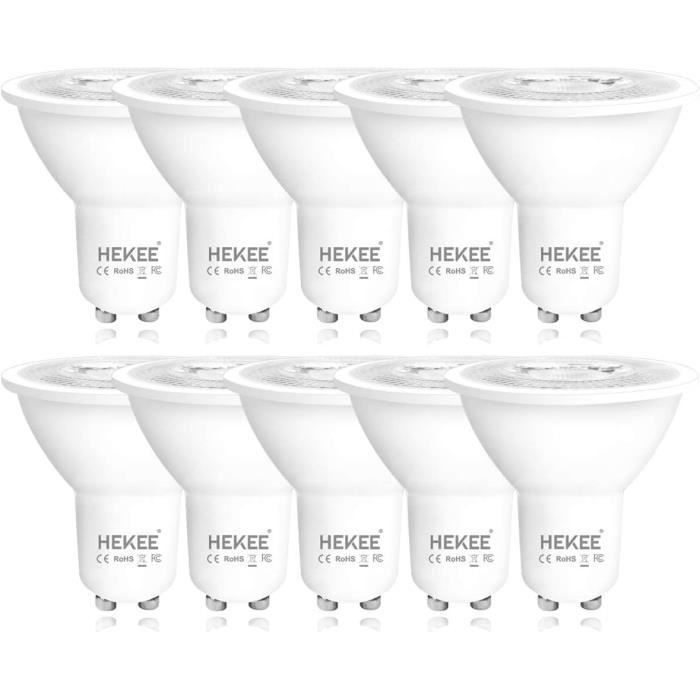 Ampoule Spot Led Gu10, 7W (Équivalent 60W), 2700K Blanc Chaud Lot De 10[J3618] - Cdiscount Maison