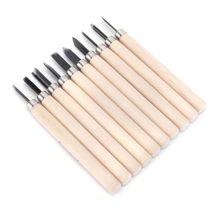 Sonew Couteau de sculpture sur bois Lot de 10 Outils de Sculpture sur ...