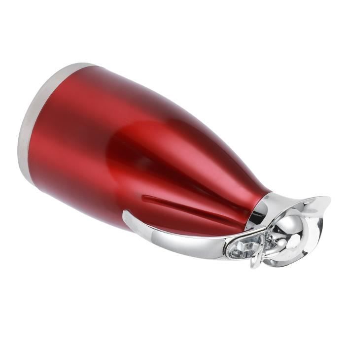 Cruche à vide - TMISHION - 2L - Acier inoxydable - Double paroi - Rouge ...