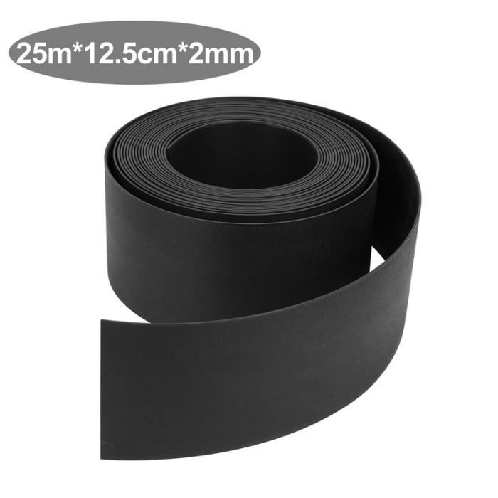 Vigevee Bordure de jardin en PE Bordurette de jardin flexible Bordure de pelouse2mm pavé noir ...