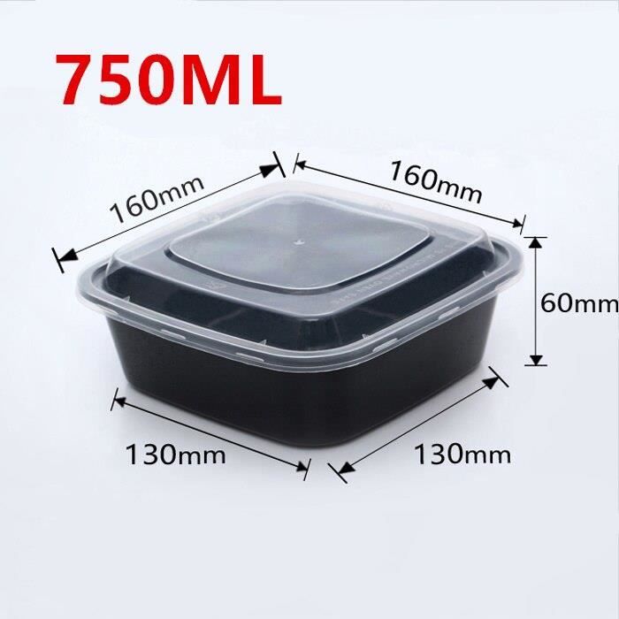 LUNCH BOX,D 10PCS 750ML--Conteneurs alimentaires en plastique jetables ...