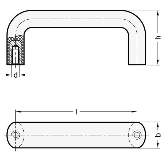 Poignée En Plastique - Gn 725-132-M8 - Filetage M8 - Longueur : 132 Mm ...