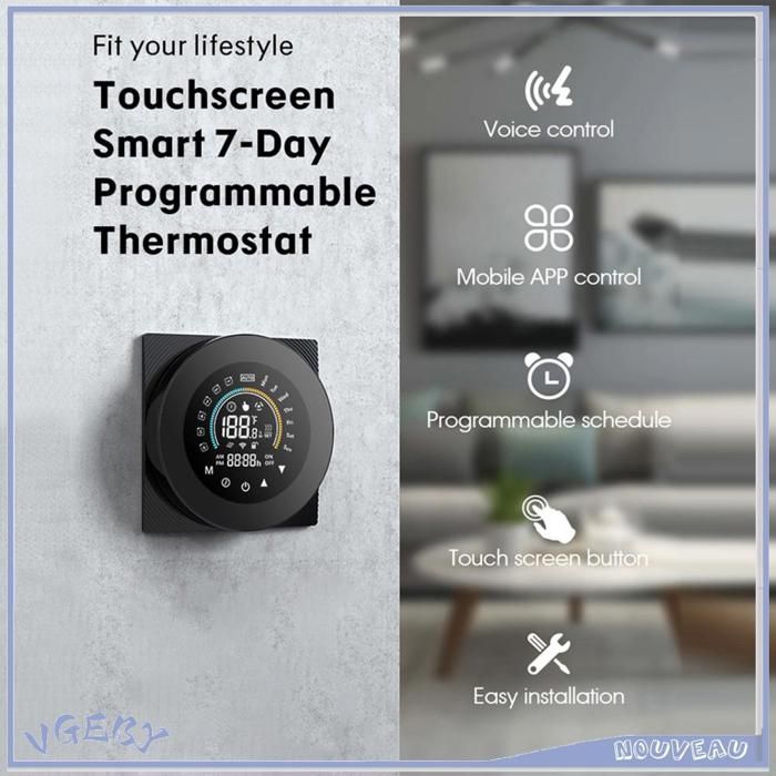 Duokon Thermostat intelligent eWelink WiFi eWelink Thermostat electronique -controleur Chaudière ...