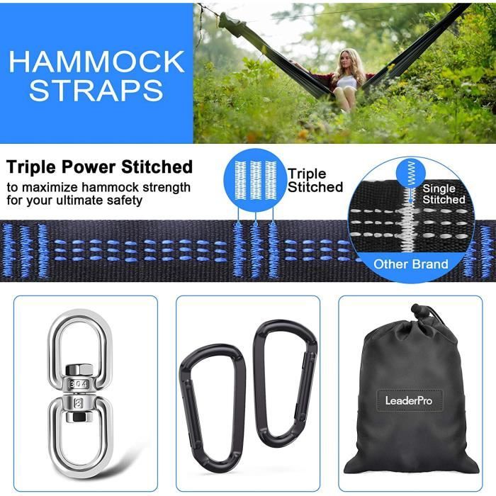 2 Sangles pour Hamac, 3m*2,5cm, Portée imale de 400kg, Suspension d ...