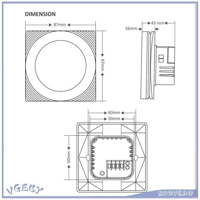 Duokon Thermostat intelligent eWelink WiFi eWelink Thermostat electronique -controleur Chaudière ...