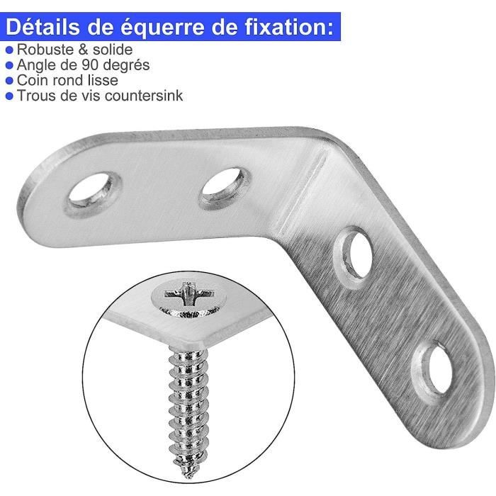 Lot De 18 Petite Équerre De Fixation Inox, Equerre Inox 40X40Mm ...