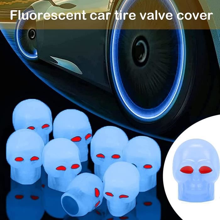 16pcs Bouchons Valve Pneu Bouchon Voiture Fluorescents Universels Moto ...